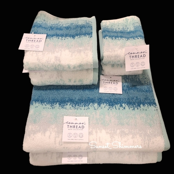 Common Thread | Bath | 6pc Common Thread Zero Twist Cotton Bath Towel ...